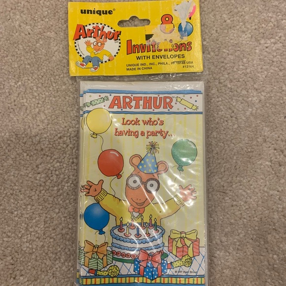 Party Supplies | Vintage Arthur Dw Birthday Party Invitations New ...